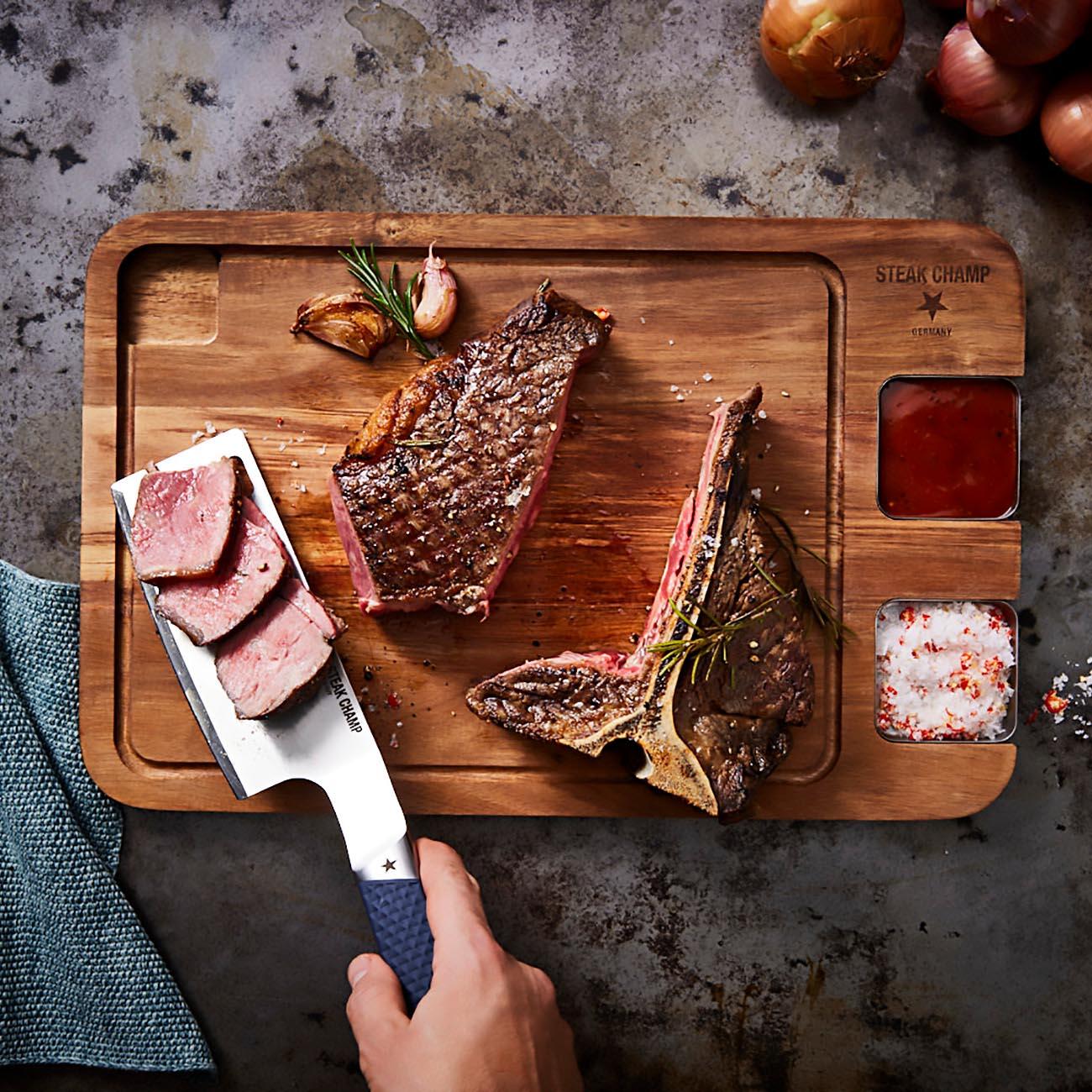 SteakChamp Flip & Cut | 3 Jahre Garantie | Pro-Idee