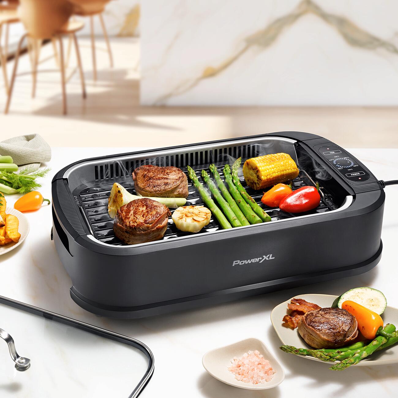 Tischgrill mit integriertem Rauchabzug online kaufen